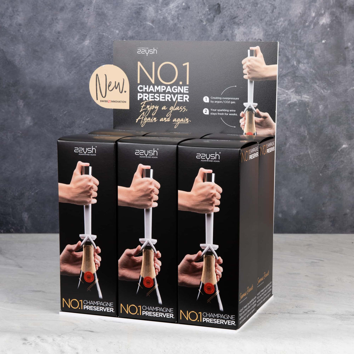 Zzysh Champagne Preserver Display Unit – Boyd and Co
